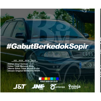 Jual 0013 Sticker stiker gabut berkedok supir stiker cutting custom ...