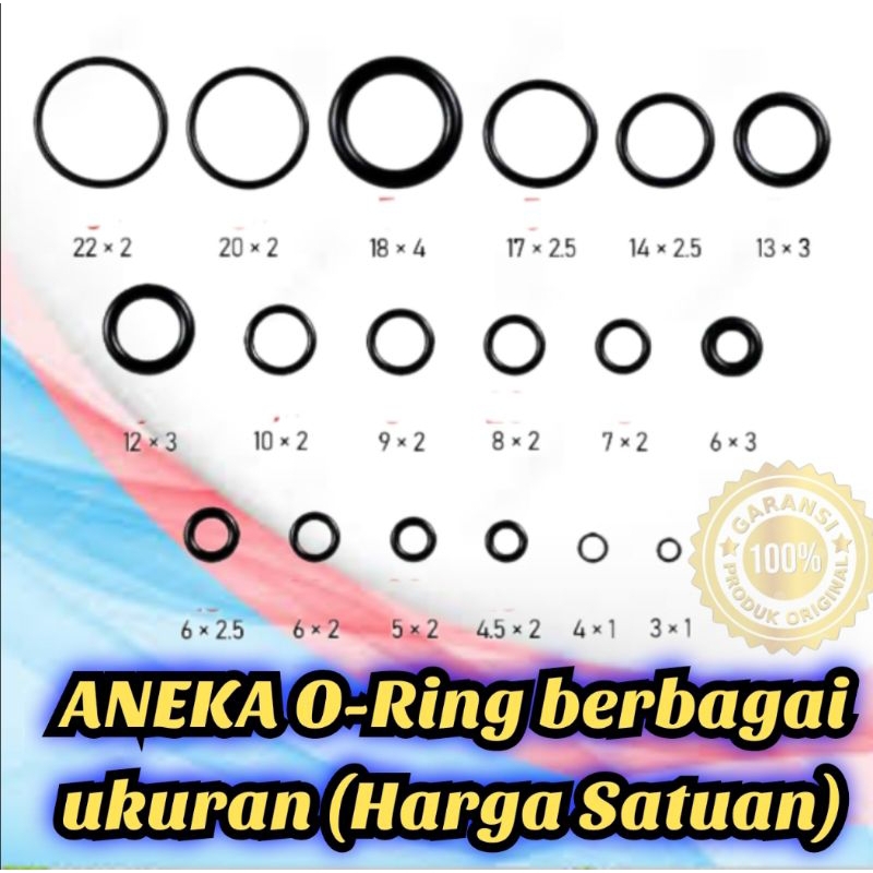 Jual 1 pcs Aneka Ukuran Karet Rubber O Ring Seal Tightening (Harga ...