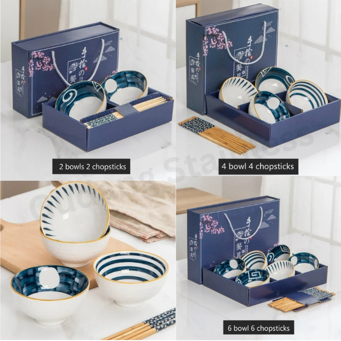 Jual Souvenir Mangkuk Set Mangkok Keramik Hand painted Japanese TERBAIK ...