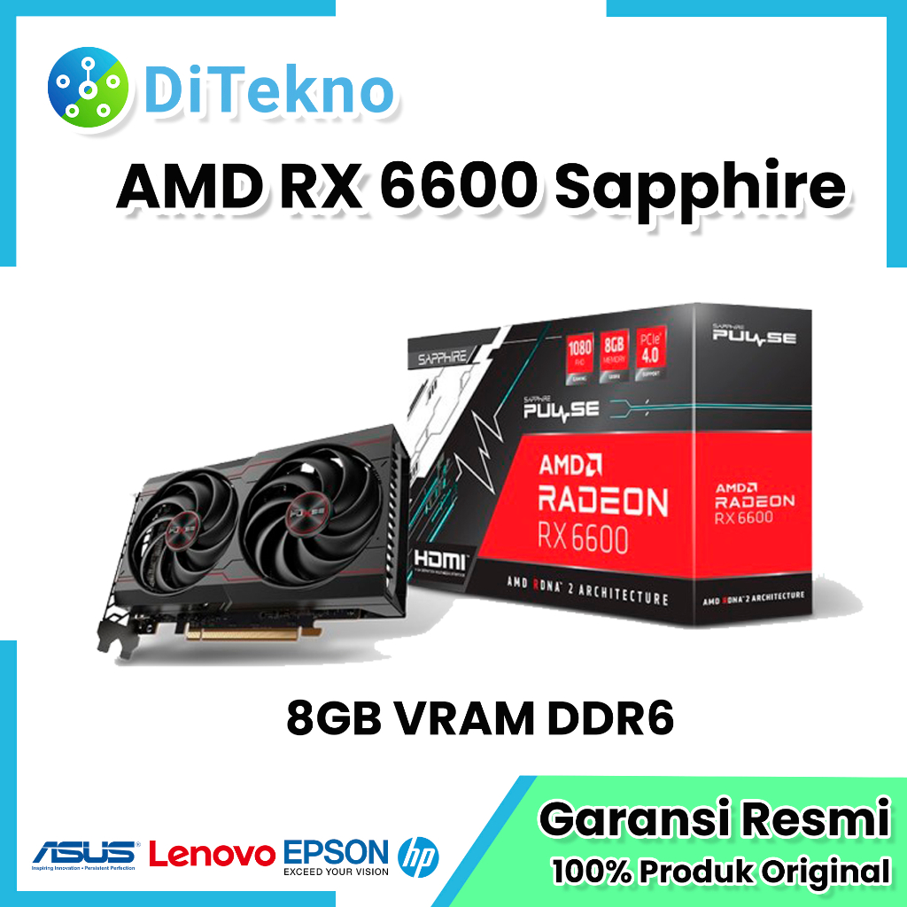 Jual VGA AMD RX6600 Pulse 8GB DDR6 - SAPPHIRE | Shopee Indonesia