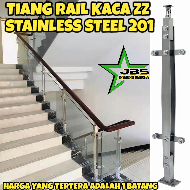 Jual TIANG RAIL SS 201 KACA ZZ | TIANG RAILING TANGGA KACA STAINLESS ...
