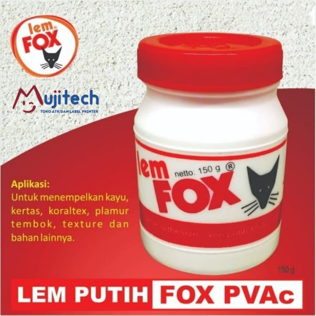 Jual LEM FOX PUTIH 150 GR STIK STICK 60 GR PVAC KAYU KERTAS | Shopee Indonesia
