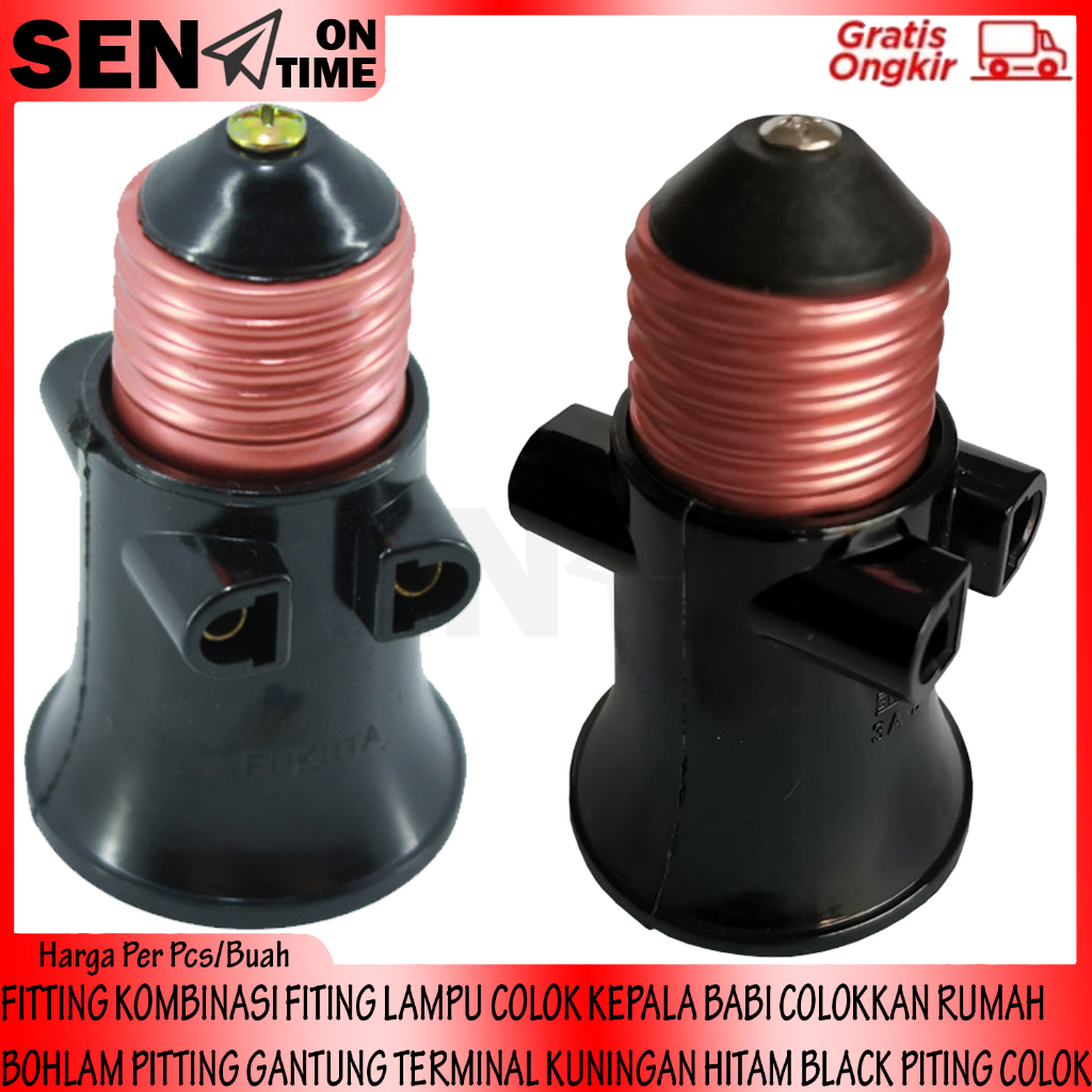 Jual FITTING LAMPU KOMBINASI FITING COLOK BOLAM KEPALA BABI COLOKKAN ...