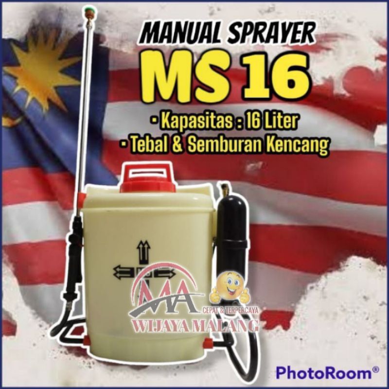 Jual TANKI SEMPROT MALASYIA MS 16 LITER / TANKI SEMPROT HAMA ...