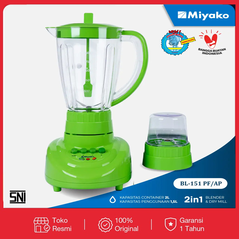 Jual Blender Miyako BL-101 PL / Miyako Blender BL-151 PF/AP - 101 PL 1 Liter | Shopee Indonesia