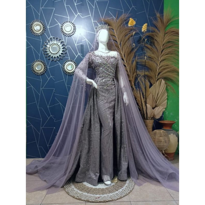 Jual gaun span taro motif siquin piramid(po) | Shopee Indonesia