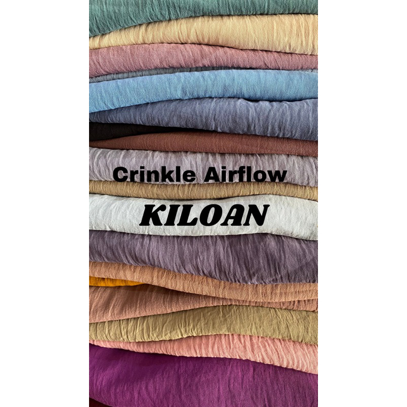 Jual KAIN KILOAN AIRFLOW CRINKLE / KRINGKLE AIRFLOW KILOAN | Shopee ...