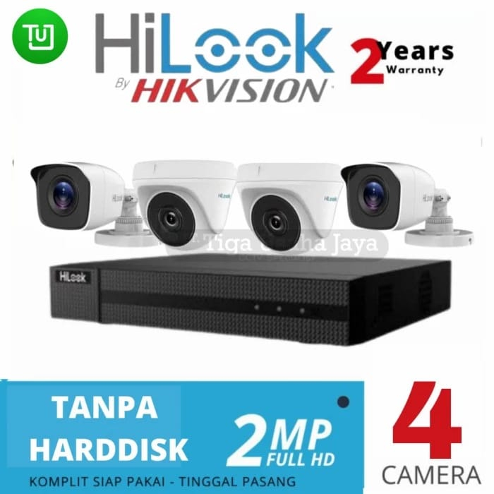 Jual PAKET CCTV HILOOK 2MP 4 CHANNEL 4 CAMERA | Shopee Indonesia