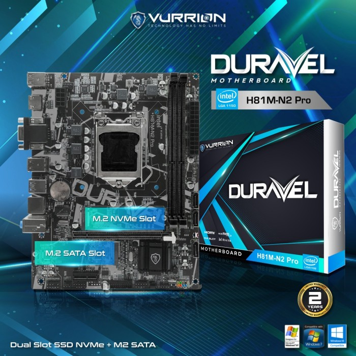 Jual Mainboard H81M-SV2 & N2 PRO Duravel Vurrion Intel LGA 1150 - Mobo ...