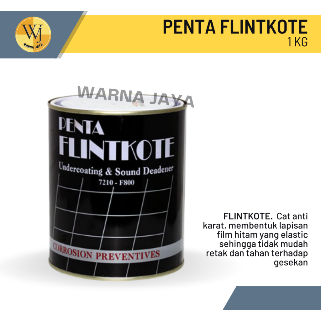 Jual Flintkote Penta 1 Kg / Cat Besi Anti Karat Mobil / Flingkut ...