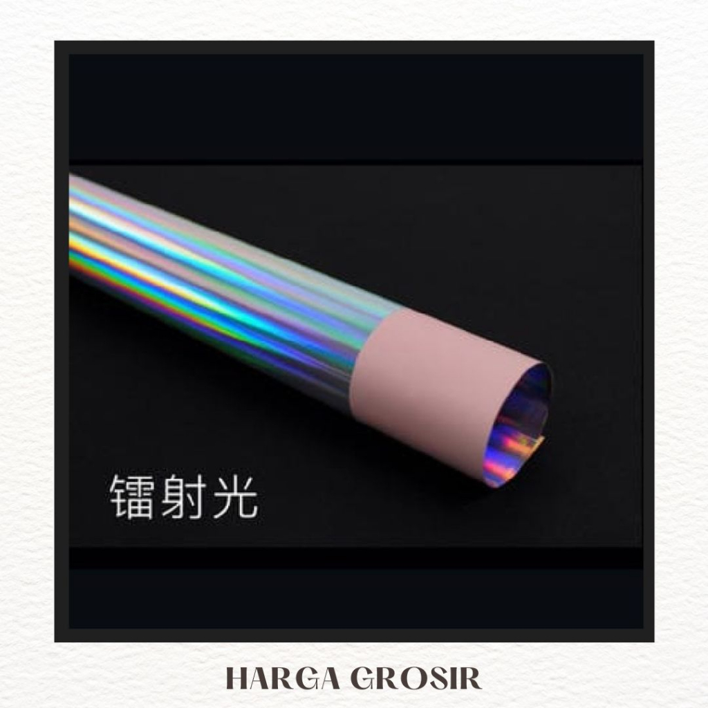 Jual KERTAS HOLOGRAM GLOSSY WRAPPING PAPER (58 X 58 CM) - Kertas bunga ...