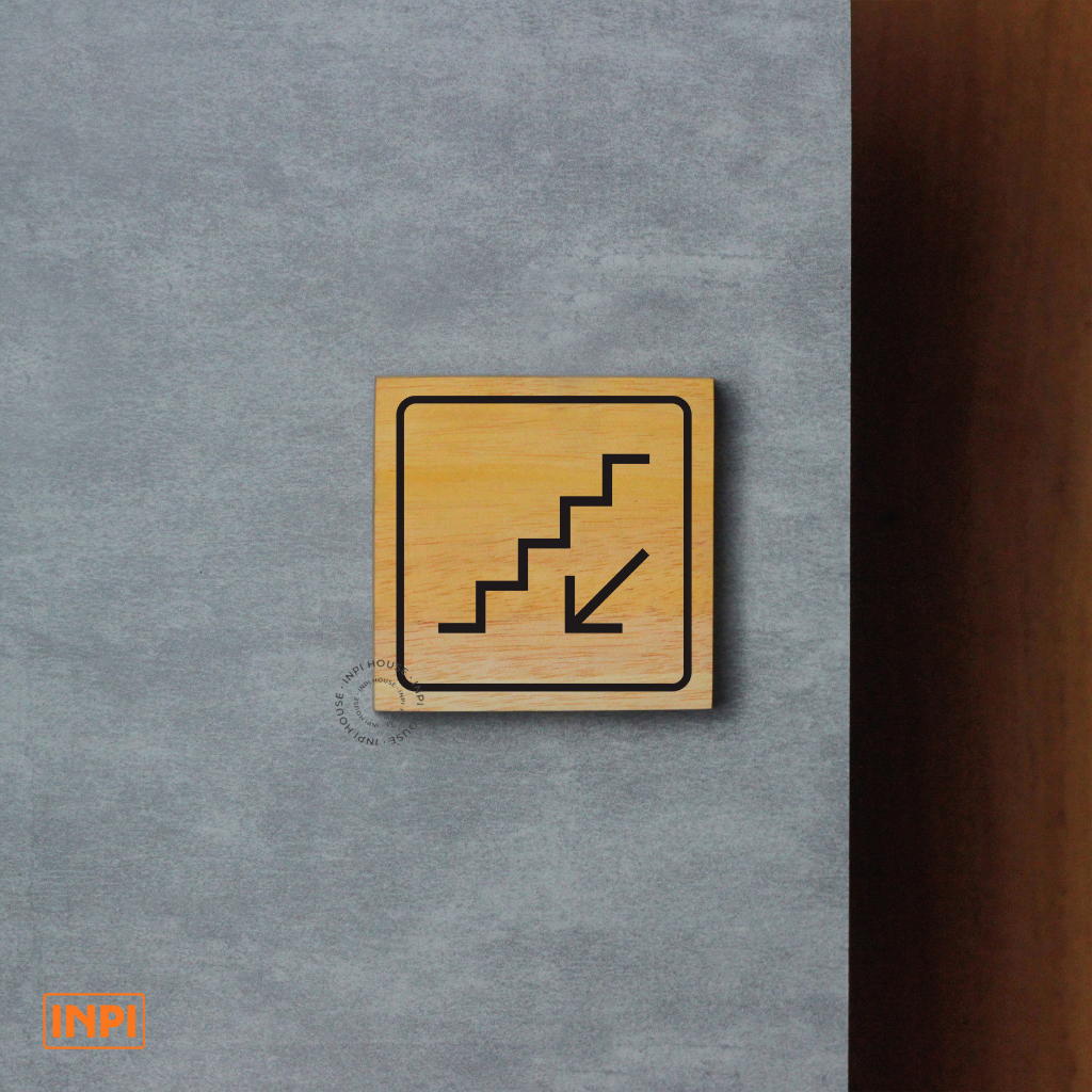 Jual papan tanda tangga turun - sign system down stairs - wall sign ...