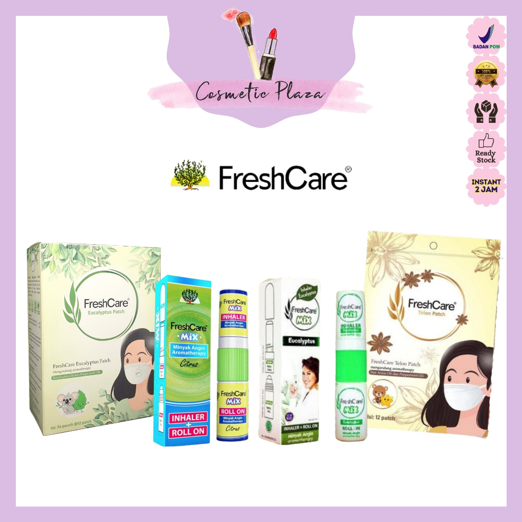 Jual FRESHCARE Mix Citrus Eucalyptus Telon Roll On + Inhaler Patch ...