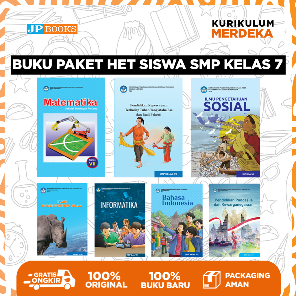 Jual JP Books – (KURIKULUM TERBARU) Buku Siswa / Buku Teks HET Kurmer Sekolah SMP Kelas 7 ...