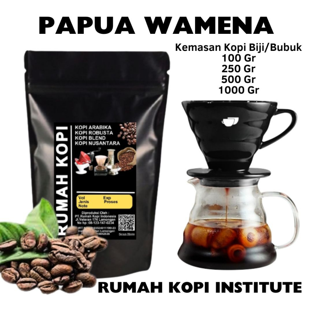 Jual Kopi Arabica Papua Wamena Premium Rumah kopi Bisa Biji dan Bubuk ...
