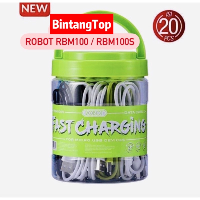 Jual ROBOT RBM100s RBM100 II / Kabel data ROBOT RBM100 II micro usb 2.1A 100cm ORIGINAL (1 ...