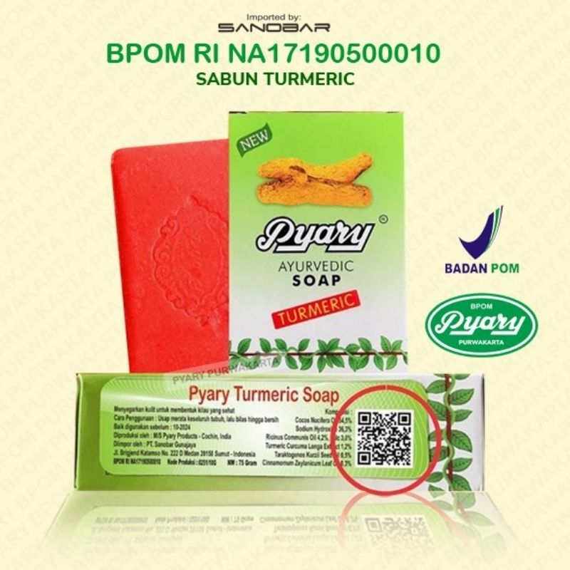 Jual BPOM RESMI SABUN ARAB PYARY TURMERIC 100% ORIGINAL mnh | Shopee Indonesia