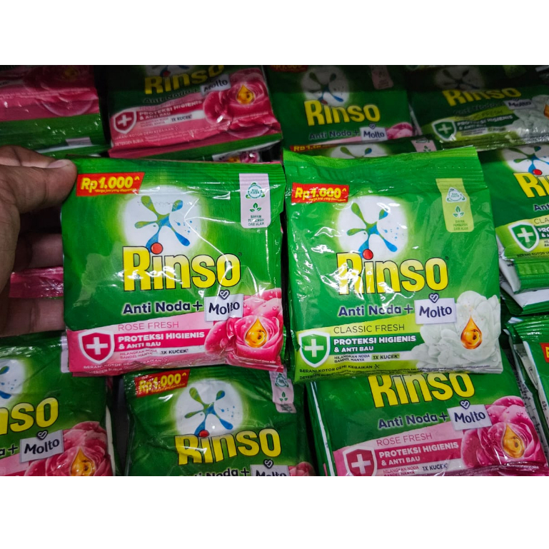 Jual PK - RTG 6S - RINSO PK POWDER RINSO ANTI NODA + MOLTO ISI 6 SACHET ...