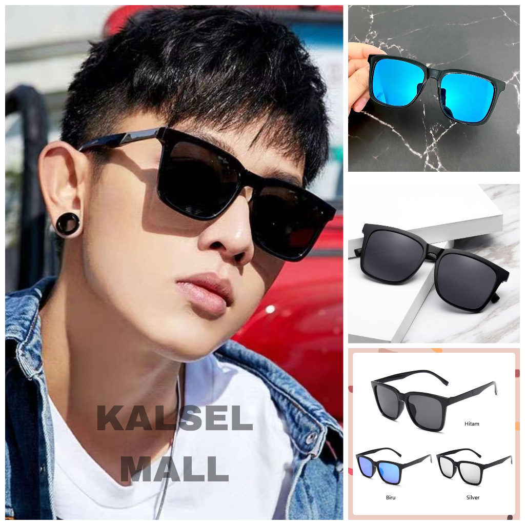 Jual Frame Kacamata Viral Gaya Sunglases Keren Full Hitam Warna Pria ...