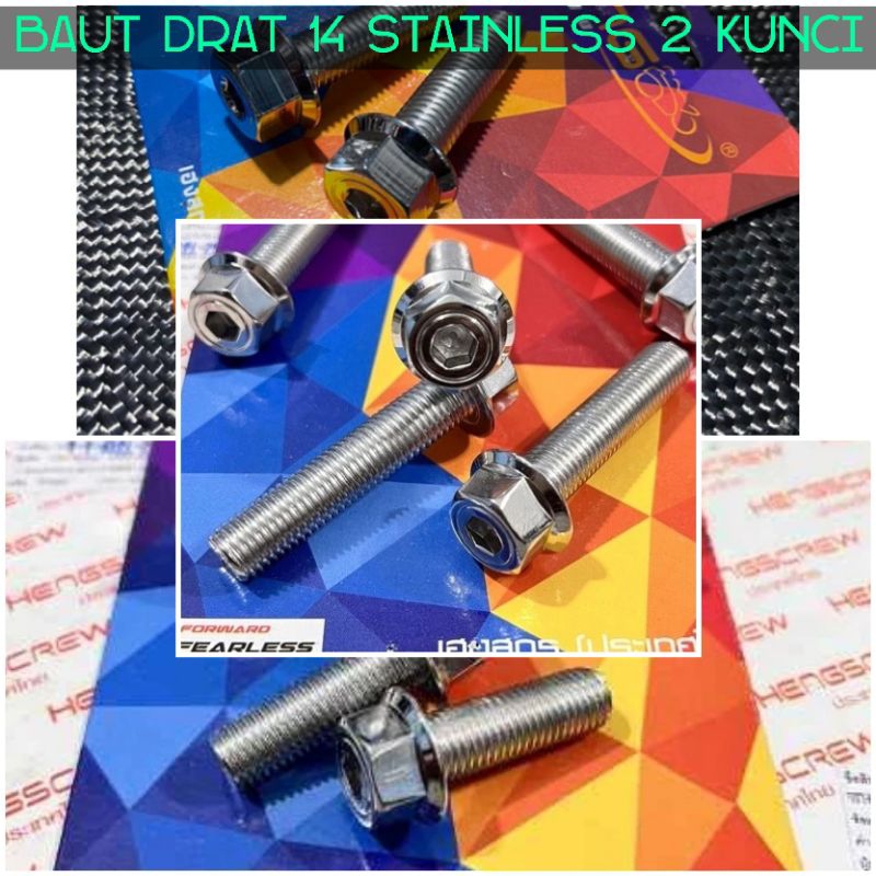 Jual Baut probolt drat 14 2 kunci Thailand | Shopee Indonesia
