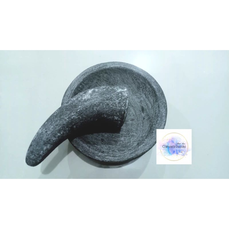Jual Cobek + Muntu Batu | Layah Batu Murah Diameter 16cm | Shopee Indonesia