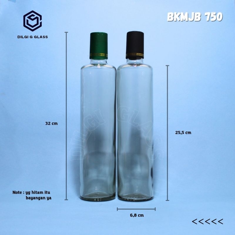 Jual BKMJB750 botol kaca 750ml olive oil/ botol kaca marjan 750ml/botol ...