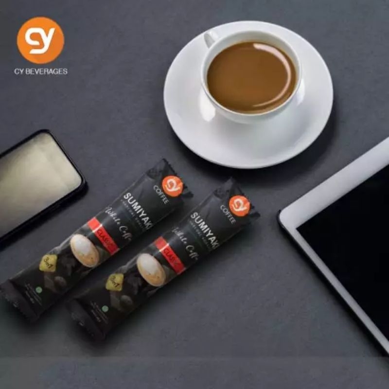 Jual 1Sacet CY Coffee Sumiyaki Charcoal Roasted White Coffee 3in1 ...