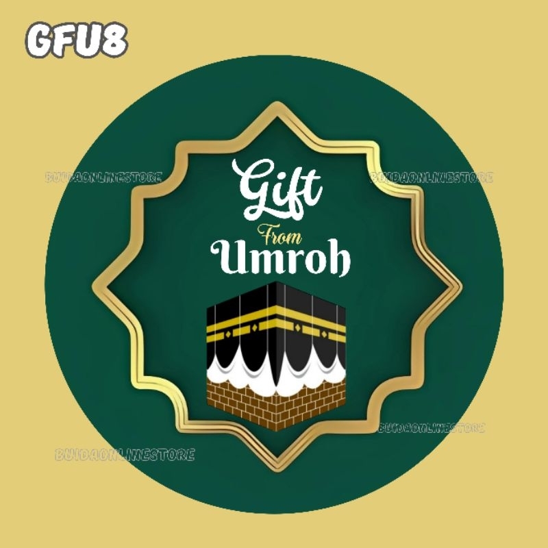 Jual Sticker stiker label Gift From Hajj & Umroh Hangtag dekorasi ...