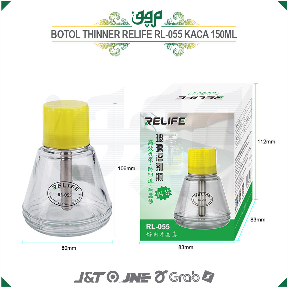Jual Botol Thinner Kaca Relife RL-055 150ML / BOTOL CAIRAN / BOTOL ...