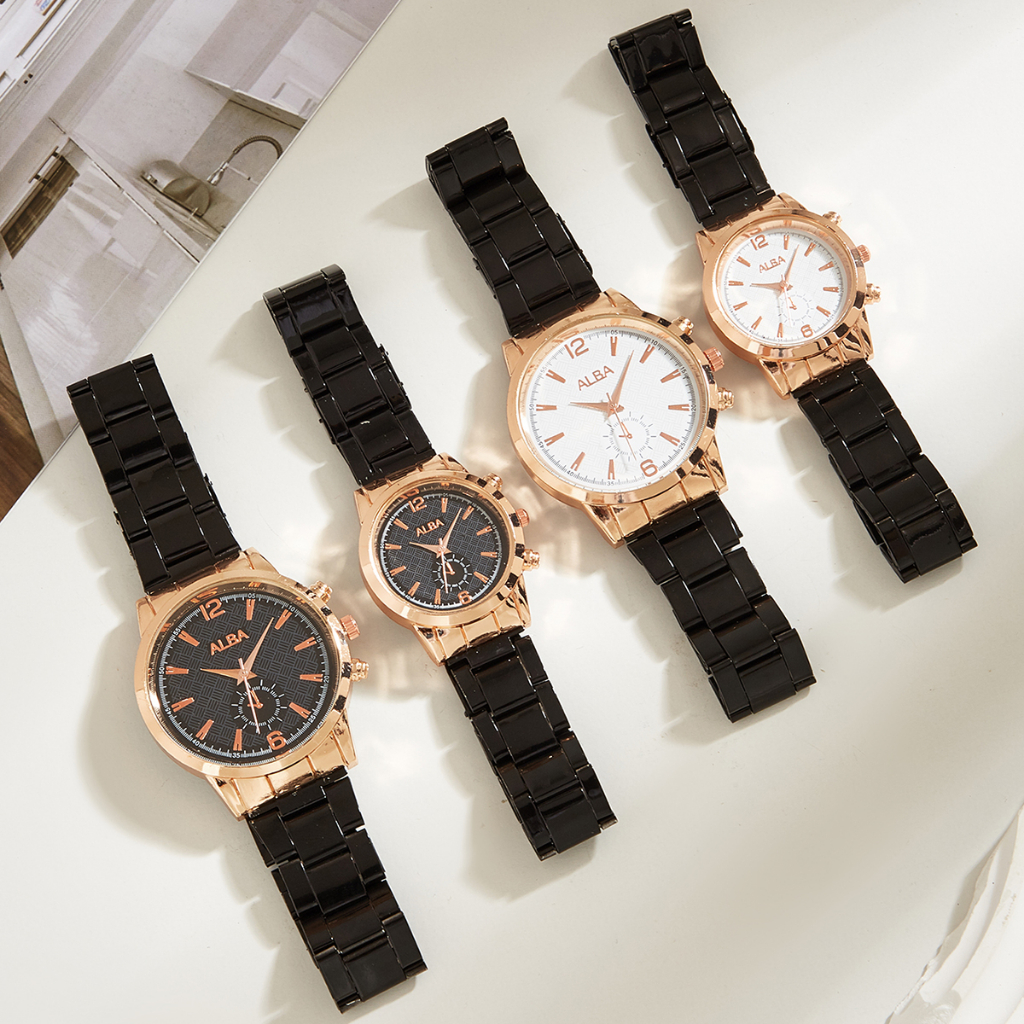 Jual Jam Tangan Analog Quartz Alba Premium Tali Rantai Klasik Kasual ...