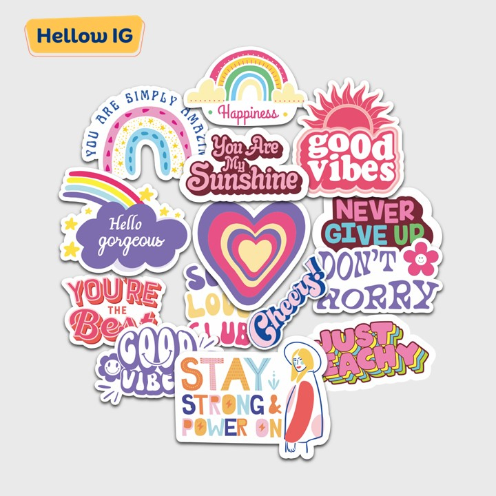 Jual STICKER PACK | HELLO GORGEOUS | AESTHETIC KATA KATA KEREN MOTIVASI ...