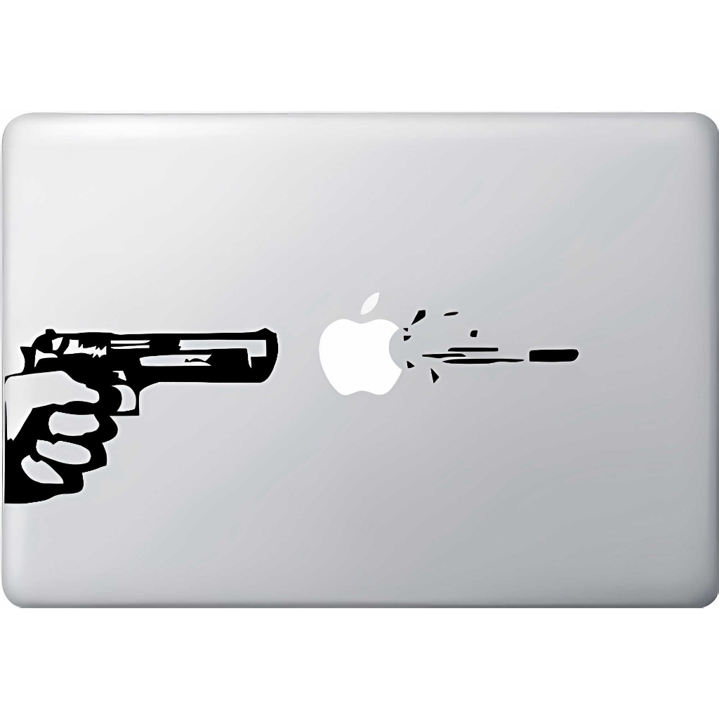 Jual Stiker Decal Gun Pistols Shooting at Apple - Laptop Macbook ...