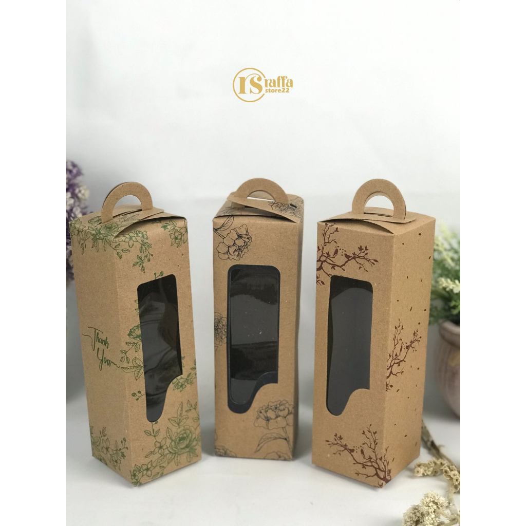 Jual Box Coklat Motif Cantik Mika / Dus Botol Minum Cantik Mika Tanpa ...