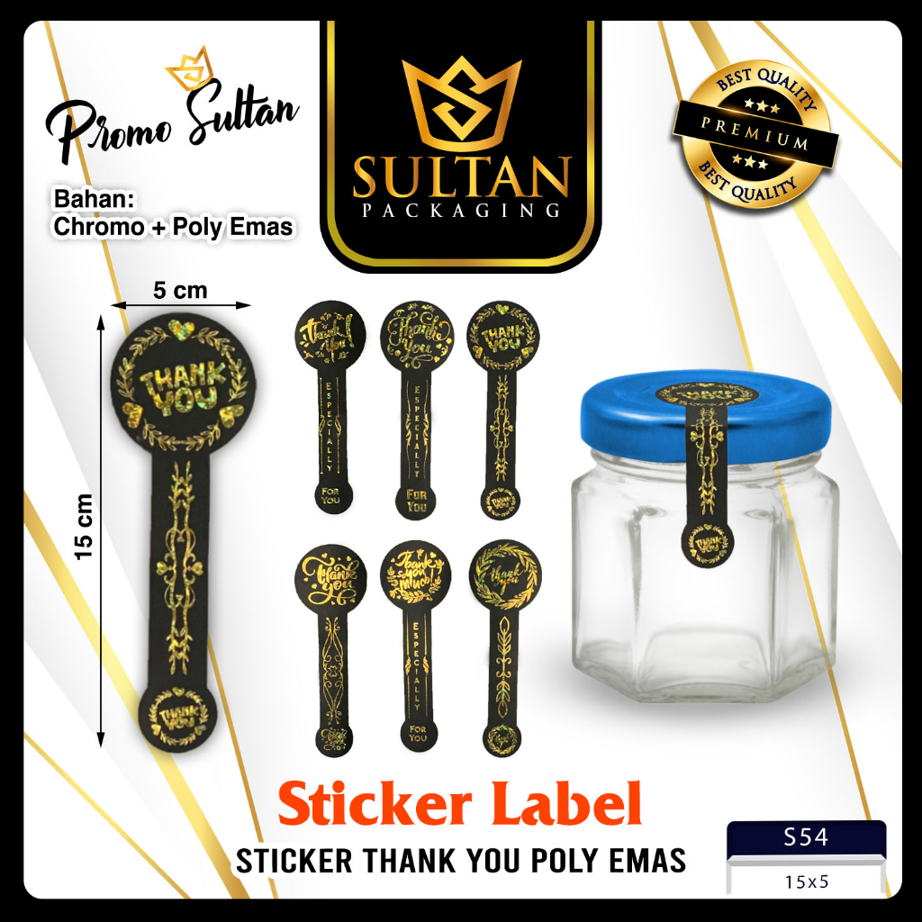 Jual Sticker - Label Sticker Segel Box Thank you - Label Sticker Foil ...