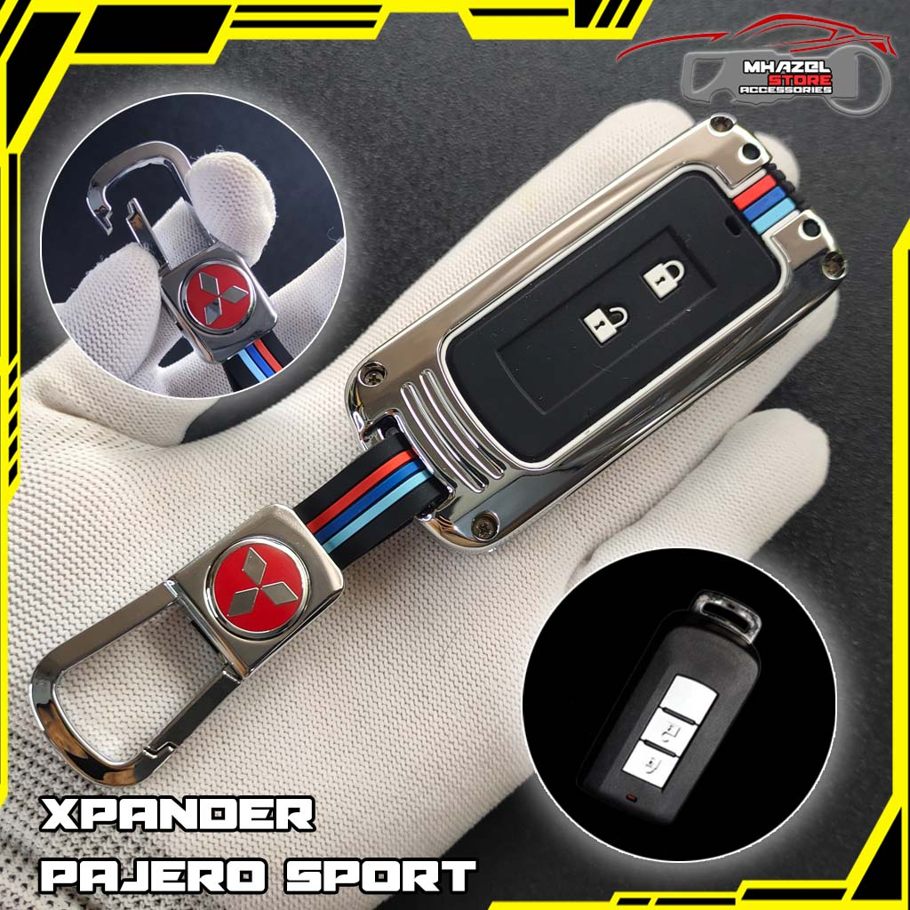 Jual Gantungan kunci cover casing sarung remote keyless mobil Mitshubishi Xpander Pajero Sport ...