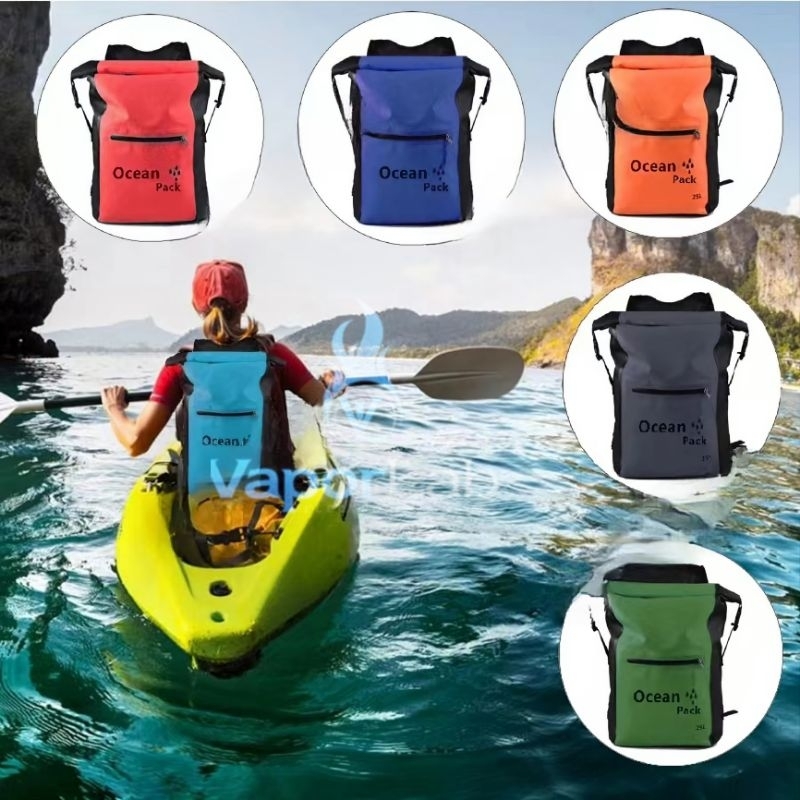 Jual premium waterproof dry bag tas tahan anti air ocean pack 25L ransel backpack | Shopee Indonesia