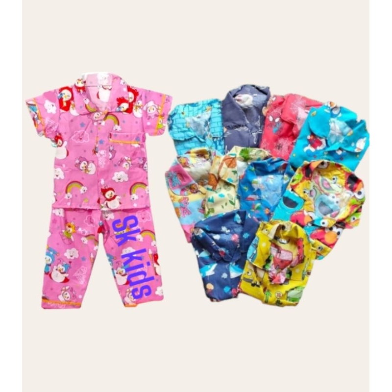 Jual Paket hemat 5 pcs piama baju tidur anak termurah 1-10 tahun ...