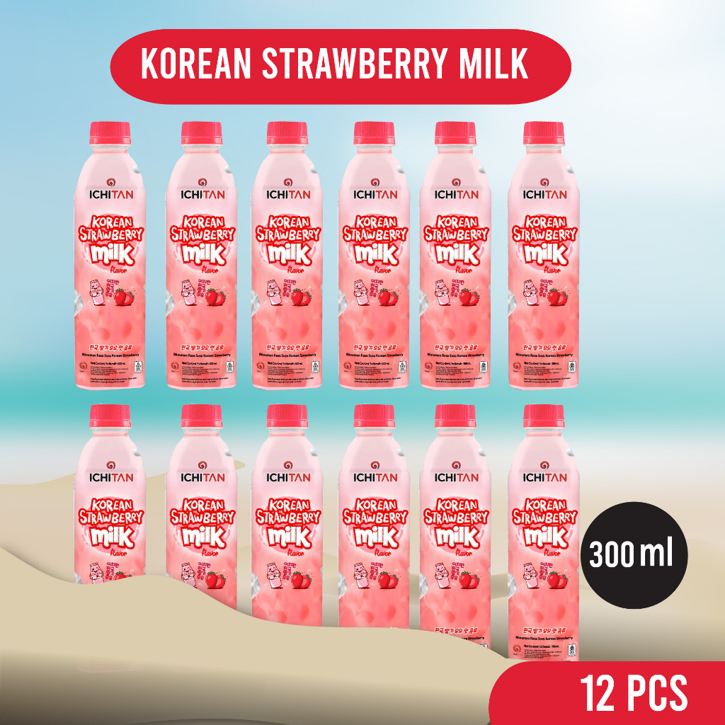 Jual Ichitan Korean Strawberry Milk 300ml | Bundling 12 | Shopee Indonesia