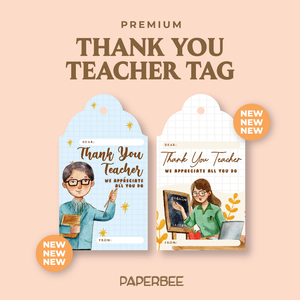 Jual [THX TAG] Kartu Ucapan Terimakasih / Thank You Guru / Teacher ...