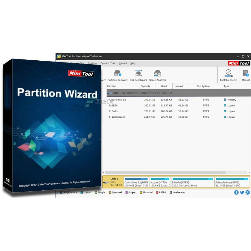 Jual MiniTool Partition Wizard Technician - Aplikasi Partisi HDD Mini ...