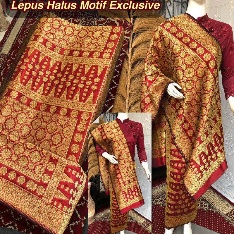 Jual Songket Lepus Halus Motif Exclusive BEST DEAL /Gebeng Merah Darah /Songket Tenun Palembang ...