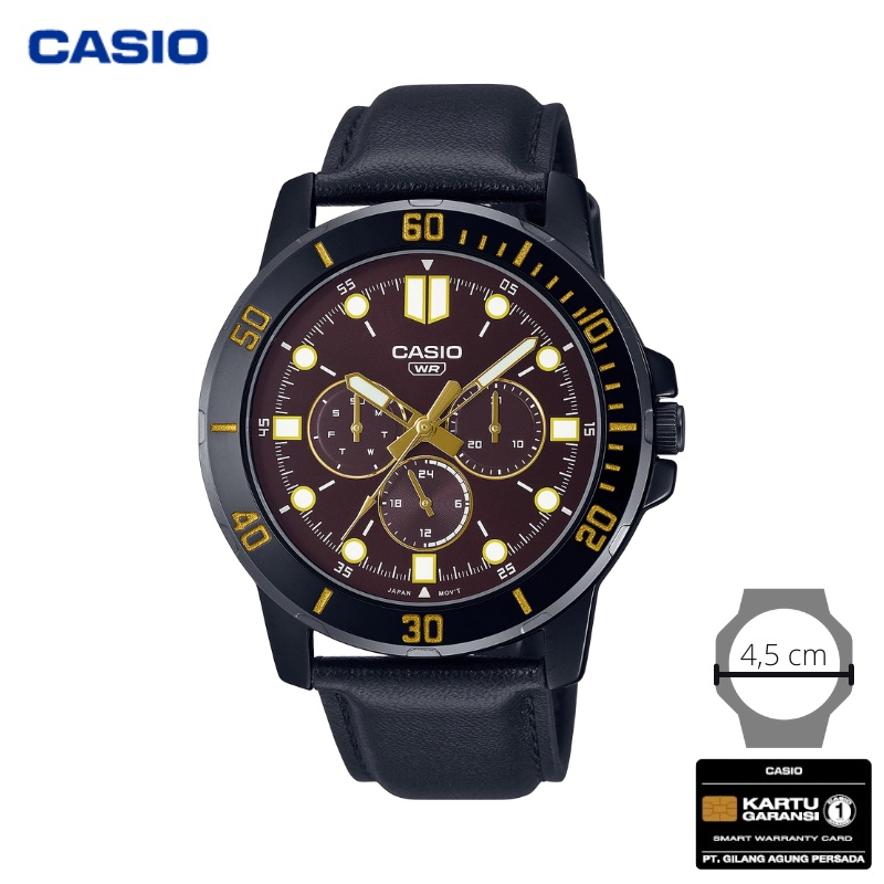 Jual JAM TANGAN PRIA CASIO MTP-VD300BL-5E ORIGINAL - MTPVD300BL HITAM ...