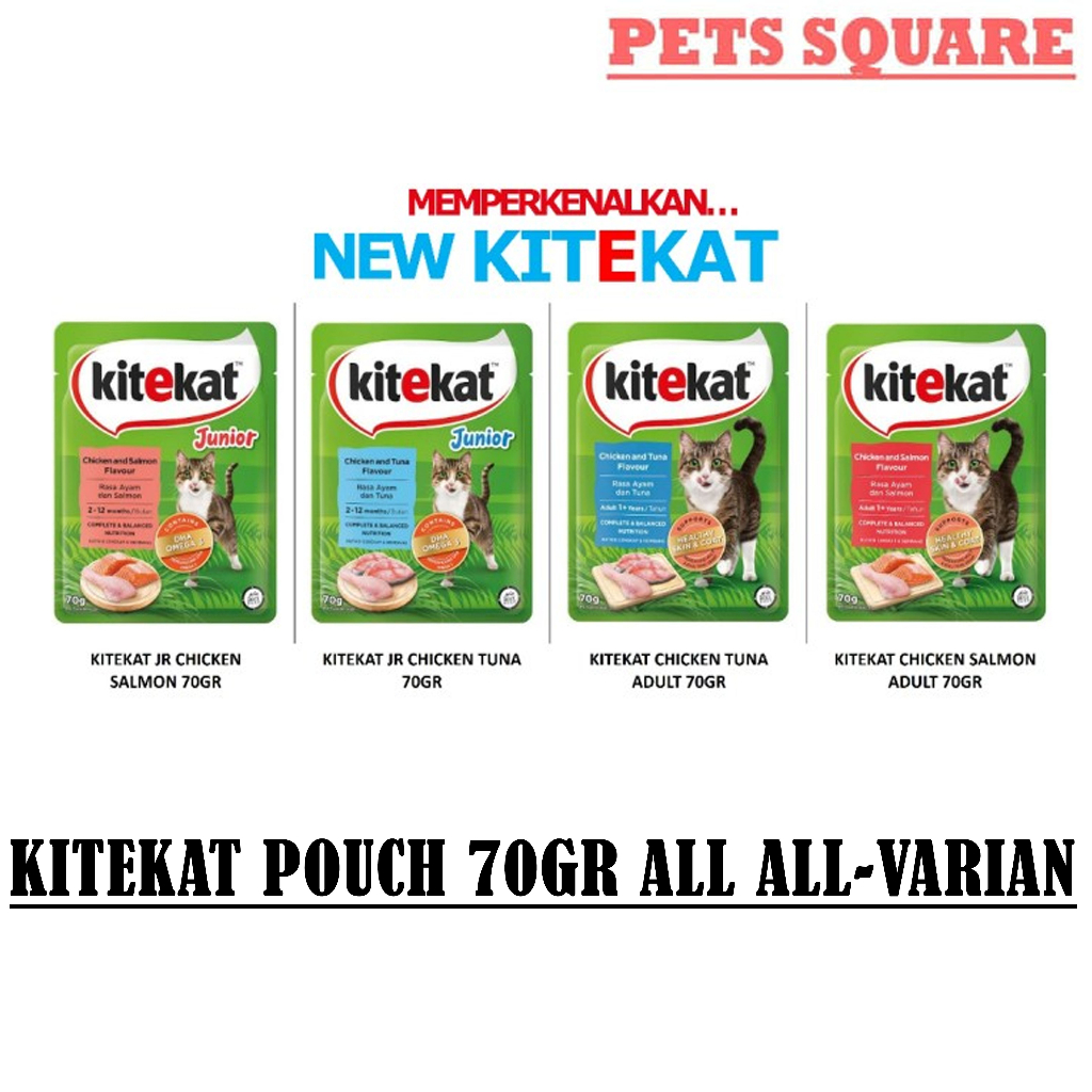 Jual Makanan Kucing KiteKat Pouch 70GR All Varian | Shopee Indonesia