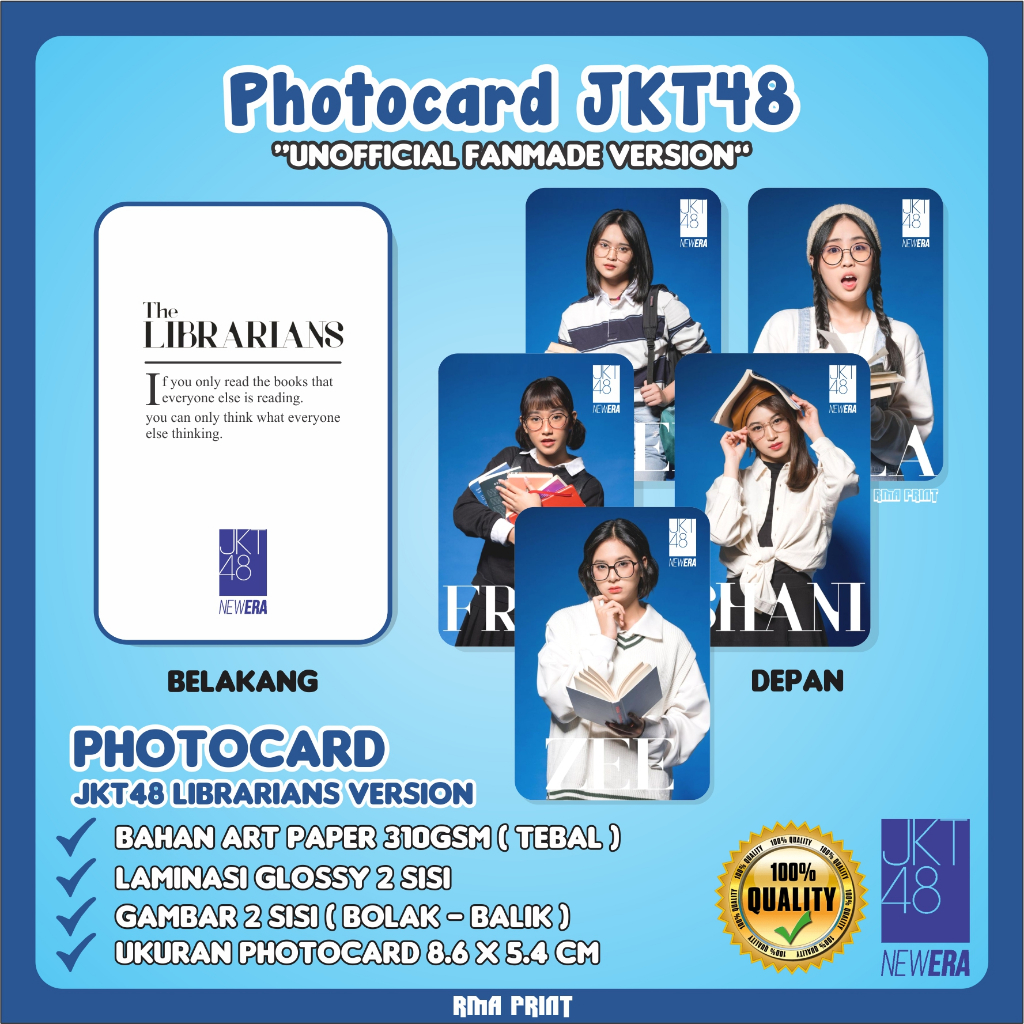 Jual PHOTOCARD JKT48 Unofficial Fanmade The Librarians | Shopee Indonesia