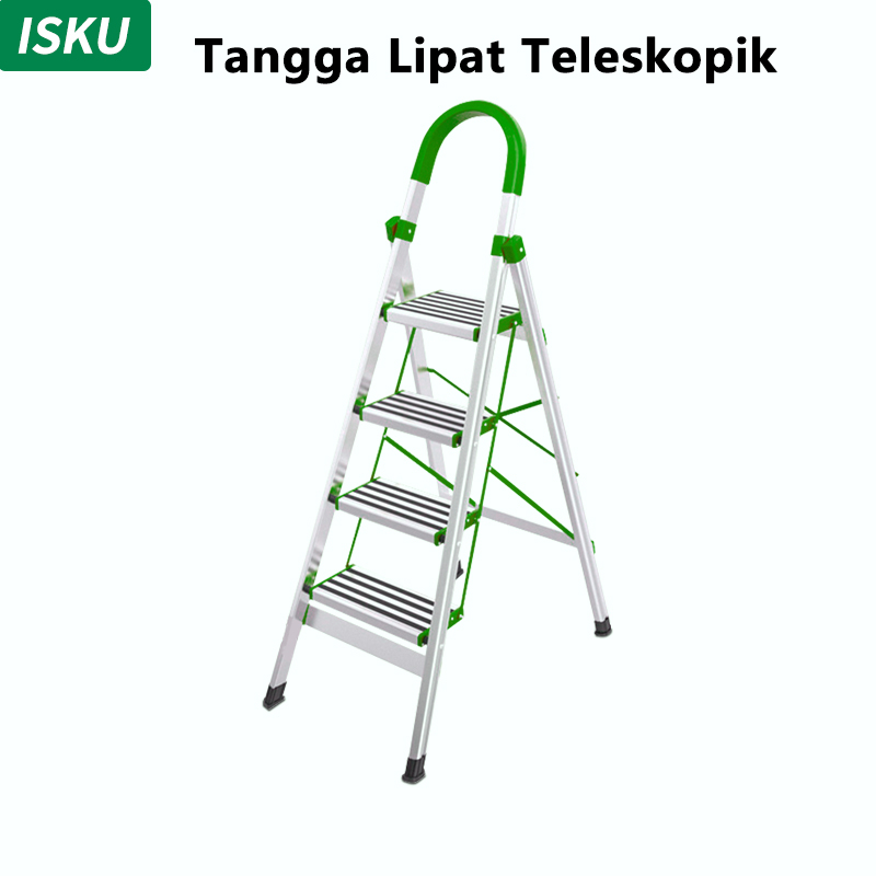 Jual ISKU tangga lipat multifungsi rumah aluminium 3/4/5/6 step tangga ...