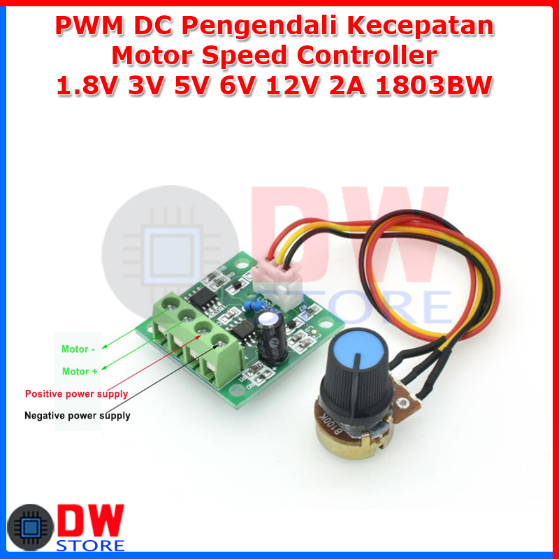 Jual PWM 1803BW 2A LOW VOLT 1.8-15V LED DIMMER DC MOTOR SPEED ...