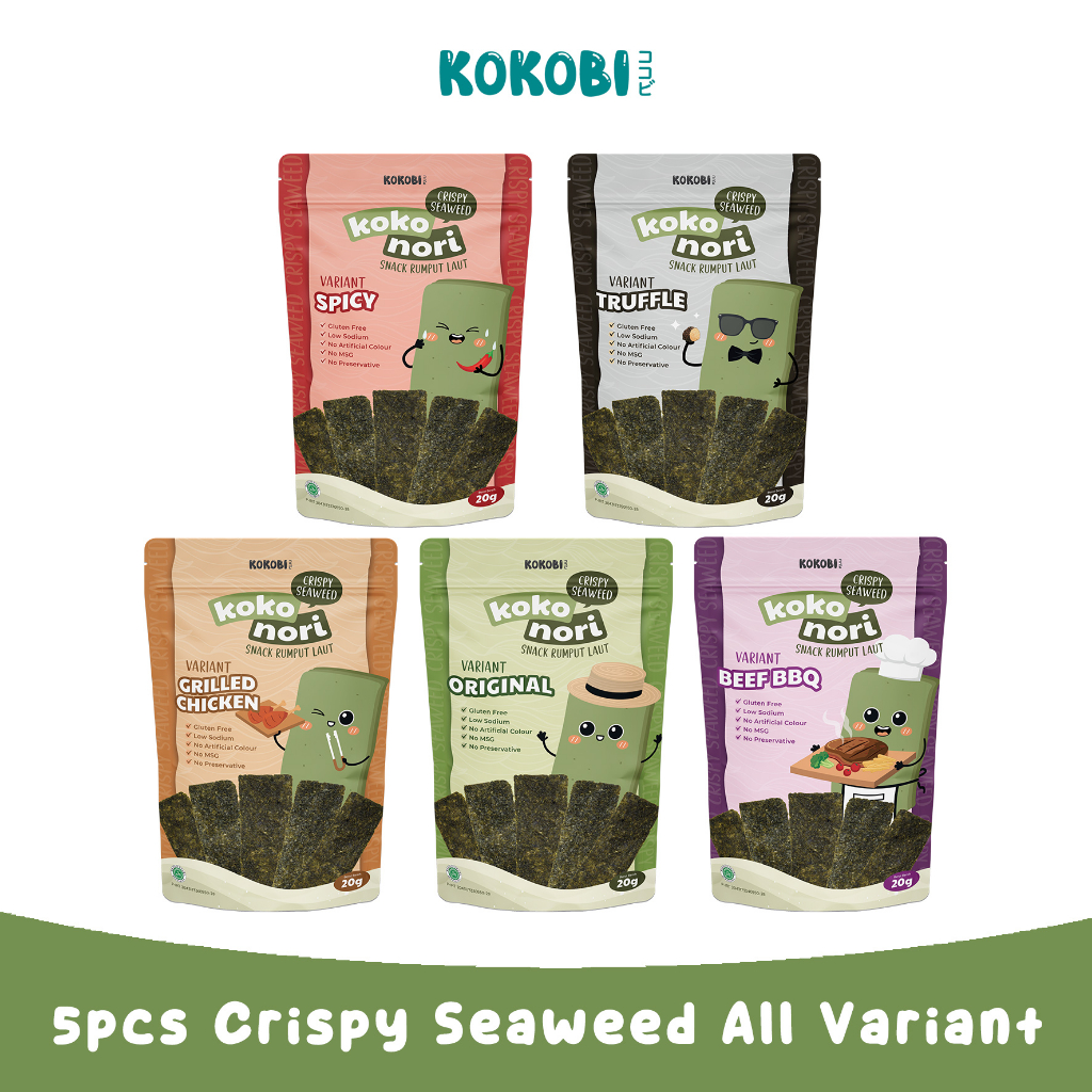 Jual KOKOBI Koko Nori Crispy Seaweed Snack All Variant - Bundling 5pcs ... Jual KOKOBI Koko Nori Crispy Seaweed Snack All Variant - Bundling 5pcs ...