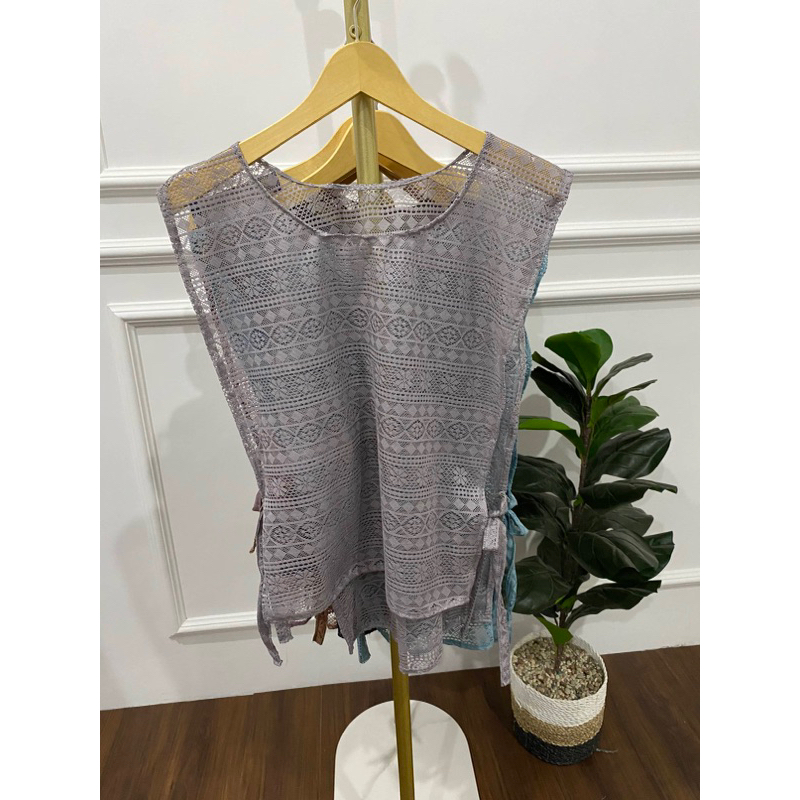 Jual VEST BURKAT TALI PREMIUM / VEST BRUKAT TALI/ LACE ROMPI BRUKAT ...