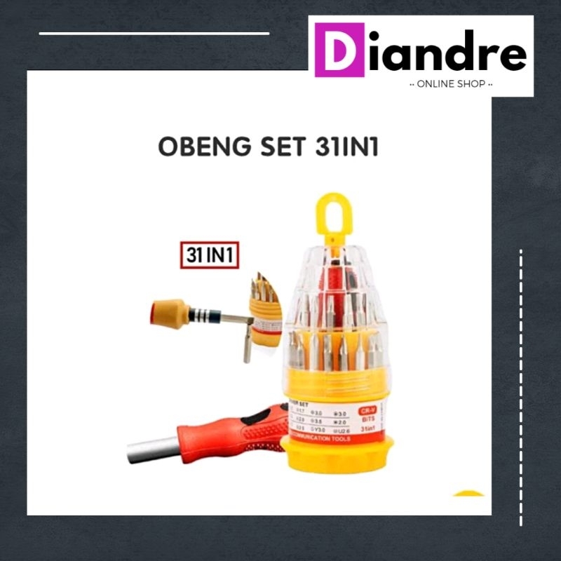 Jual OBENG SET 31 IN 1 MINI SCREWDRIVER SET HANDPHONE ELEKTRONIK HP LAPTOP | Shopee Indonesia