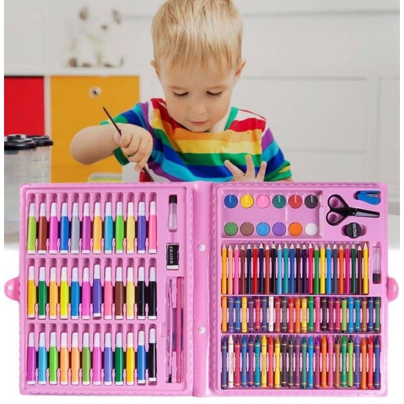 Jual Crayon Anak Set Koper 150 in 1 Crayon Mewarnai dan Melukis Lengkap ...